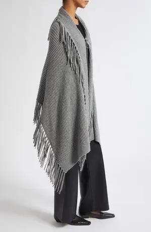 TOCCIN Anais Wool & Cashmere Fringe Wrap