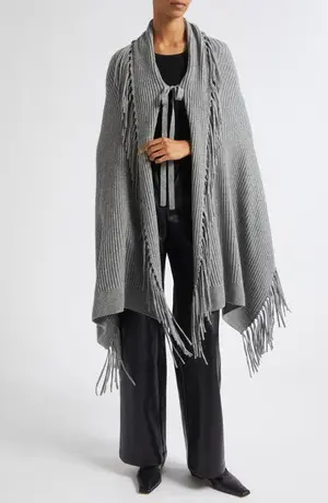 TOCCIN Anais Wool & Cashmere Fringe Wrap