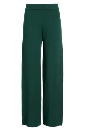 Anne Klein Heat Set Side Stripe Sweater Pants - Pine Forest