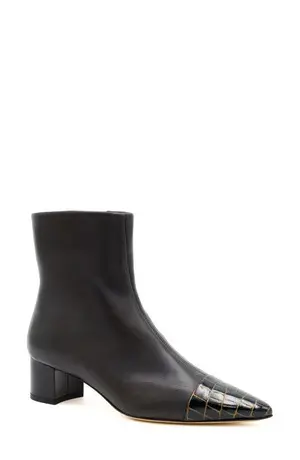 AMALFI BY RANGONI Panfilo Leather Bootie Ebony/t.moro