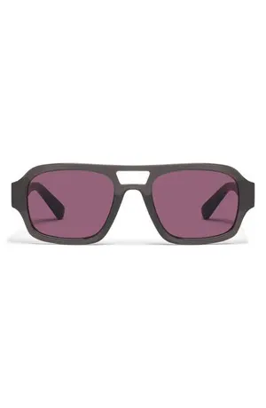 Quay Why Not 54mm Aviator Sunglasses - Charcoal/iris