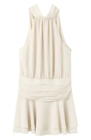 Mango Pleated Detail Sleeveless Dress