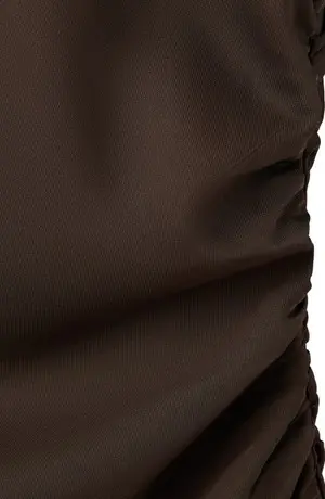 Mango Side Ruched Asymmetric Dress