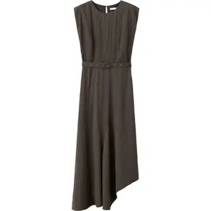 Mango Belted Sleeveless Asymmetric Dress