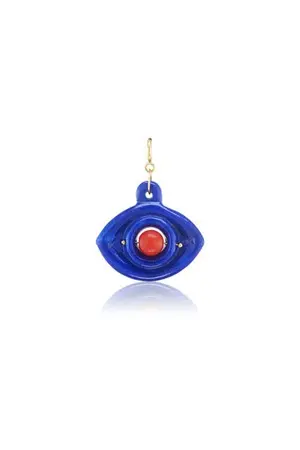 TEN THOUSAND THINGS Lapis And Coral Evil Eye Charm - Lapis/coral