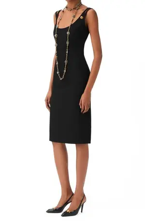 Versace Grain De Poudre Wool Minidress