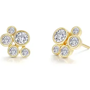 Lafonn Bubble Cluster Simulated Diamond Bezel Stud Earrings