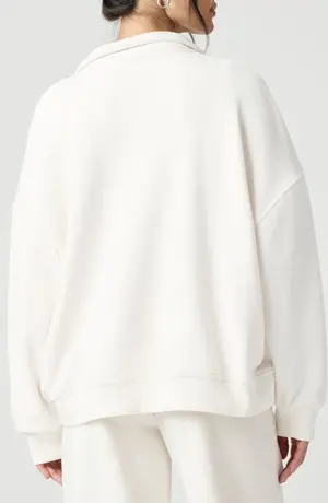 FLORENCE BY MILLS Polar Fleece Quarter Zip Sweatshirt - Jet Stream