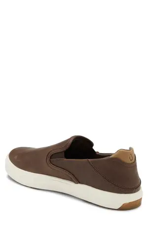 Olukai Lae'ahi 'ili Leather Slip-on Sneakers - Dark Java/dark Java