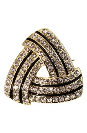 PANACEA Crystal Triangle Brooch