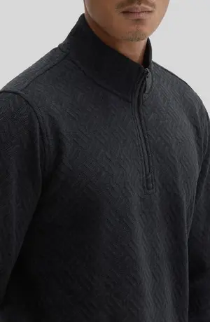 Robert Barakett Avila Quarter Zip Pullover - Black