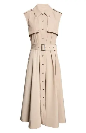 TOCCIN Gail Button Front Midi Dress