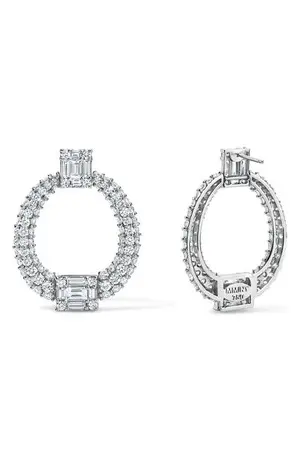 MINDI MOND 18k Gold Diamond Doorknocker Drop Earrings