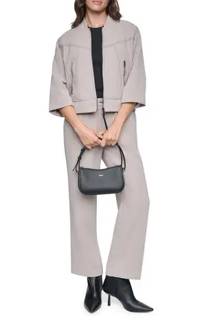 Dkny Contrast Stitch Jacket - Putty