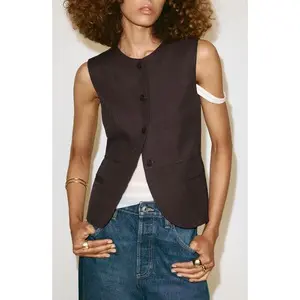 Mango Button Detailed Vests For Women