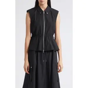 TOCCIN Lyra Zip Front Sleeveless Top