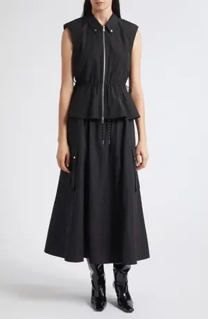 TOCCIN Lyra Zip Front Sleeveless Top