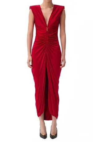 Versace Draped Liquid Jersey Gown