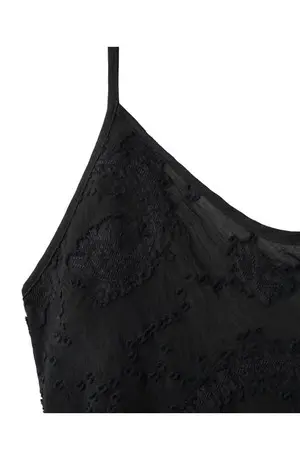 Mango Embroidered Chiffon Slipdress