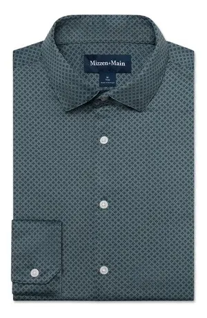 Mizzen+main Halyard Trim Fit Clover Performance Button-up Shirt