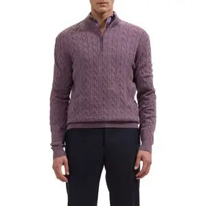 Bugatchi Half Zip Merino Wool Sweater