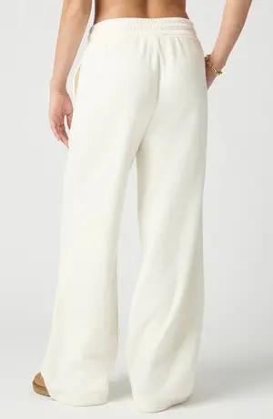 FLORENCE BY MILLS Polar Fleece Wide Leg Sweatpants - Jet Stream