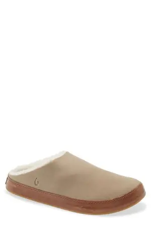 Olukai Lolii Genuine Shearling Lined Slipper - Clay/tan