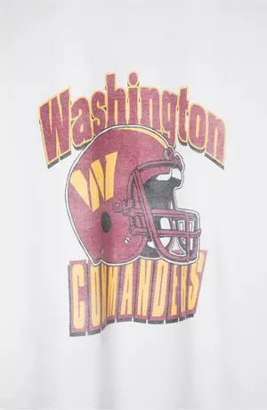 Junk Food Washington Commanders Throwback Helmet Cotton Graphic T-shirt