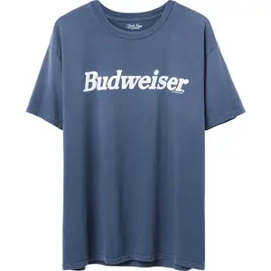 Junk Food Budweiser Graphic T-shirt - Blue Dusk
