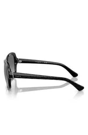 VOGUE 56mm Gradient Square Sunglasses - Black/grey Gradient