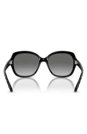VOGUE 56mm Gradient Square Sunglasses - Black/grey Gradient