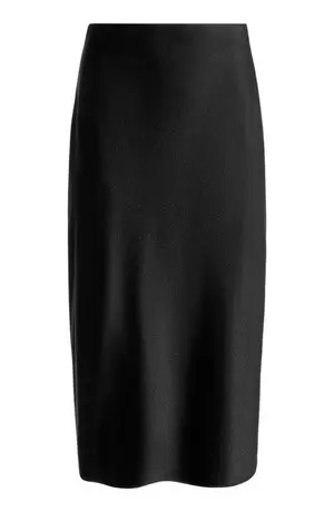 Alice + Olivia Maeve Back Slit Stretch Wool Midi Skirt
