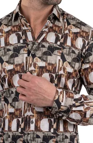 MACEOO Fibonacci Contemporary Fit Button-up Shirt