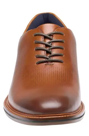 Johnston & Murphy Conard 2.0 Perforated Leather Oxford - Tan Full Grain