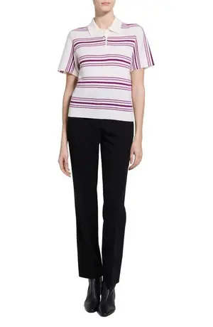 Theory Striped Cashmere Polo