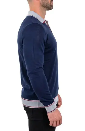MACEOO Quarter Zip Merino Wool Sweater