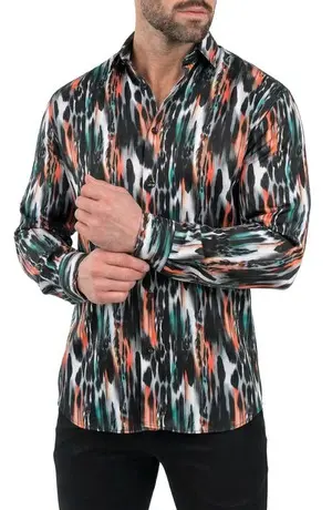 MACEOO Fibonacci Contemporary Fit Button-up Shirt