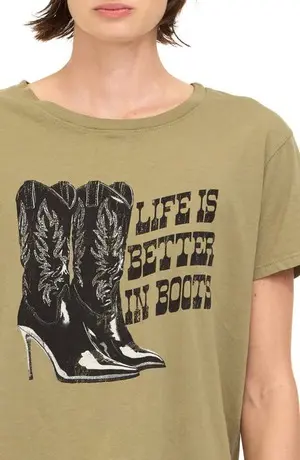 PROJECT SOCIAL T Better In Boots Graphic T-shirt