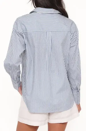 PETAL & PUP Jackson Striped Button Up Cotton Shirt