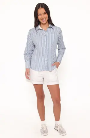 PETAL & PUP Jackson Striped Button Up Cotton Shirt