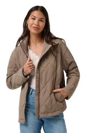 Travis Mathew Quilted Puffer Jacket - Walnut