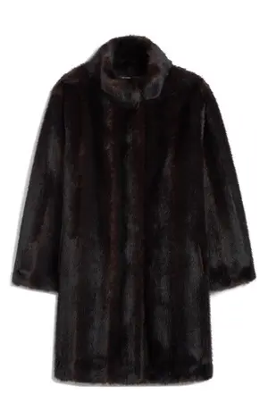 Apparis Blair Shaved Mink Faux Fur Coat