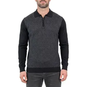MACEOO Quarter Zip Cotton & Cashmere Sweater - Grey