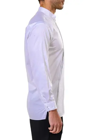MACEOO Kymono Asymmetric Pleat Button-up Shirt