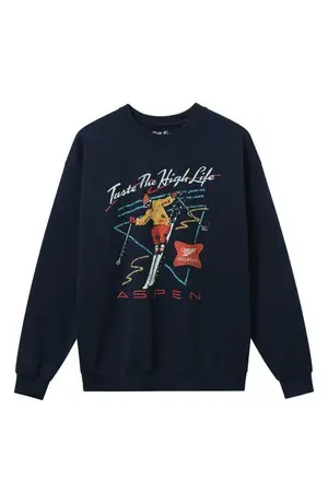 Junk Food Miller Taste The High Life Graphic Sweatshirt
