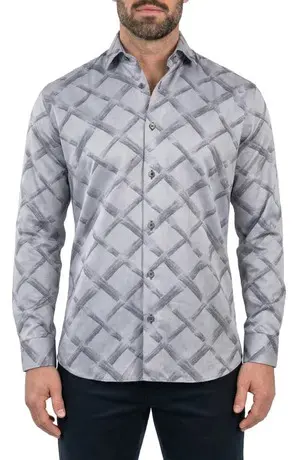 MACEOO Fibonacci Contemporary Fit Button-up Shirt - Grey