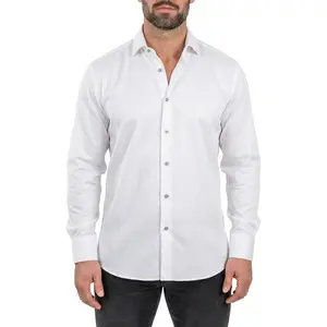 MACEOO Fibonacci Contemporary Fit Button-up Shirt - White