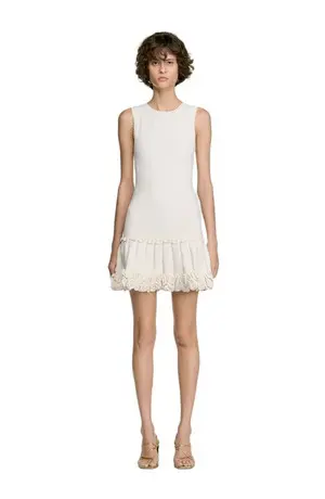 Sandro Floral Knit Short Dress