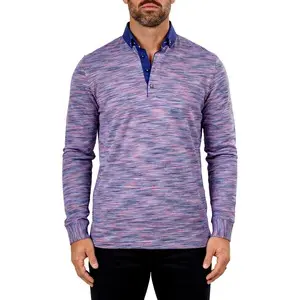 MACEOO Newton Long Sleeve Polo - Pink