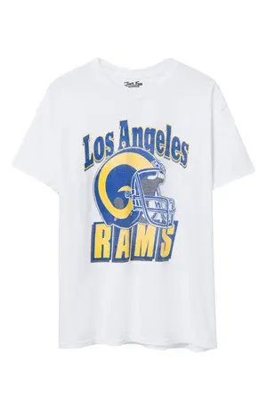 Junk Food Los Angeles Rams Throwback Helmet Cotton Graphic T-shirt